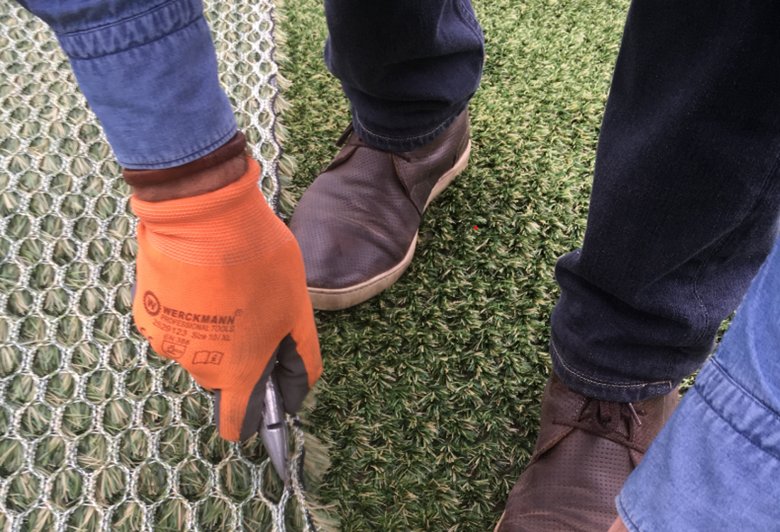 How is Urban Hybrid artificial grass installed?